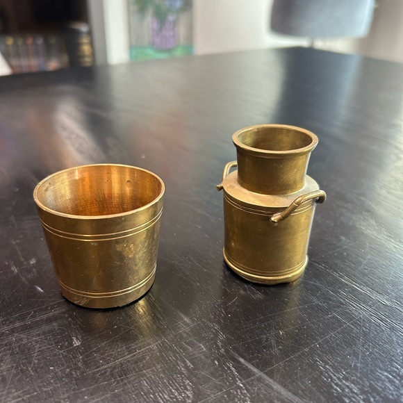 Vintage | Accents | Vintage Brass Miniature Buckets Set Of Two Some ...